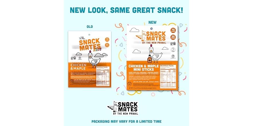 The New Primal Snack Mates Chicken & Maple, 40-Ct