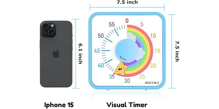 Secura 60 Minute Visual Timer 7 5 Timer