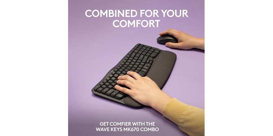 Logitech Wave Keys MK670 Wireless Ergonomic Combo