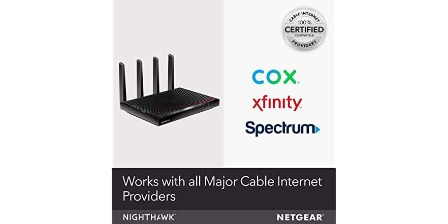 NETGEAR Nighthawk Cable ModemWiFi Router Combo C7800 (Open Box)