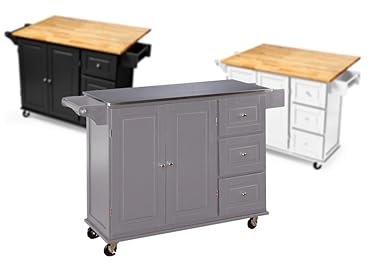 Three Drawer Kitchen Cart (3 Colors)
