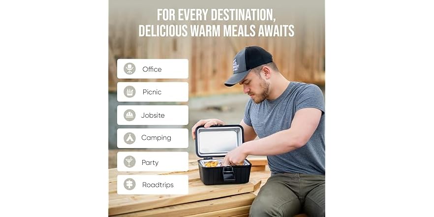 Zone Tech CT0001 Heating Lunch Box 12V Black