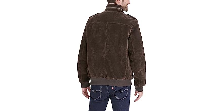 Levis Men's Leather Sherpa Bomber Jacket