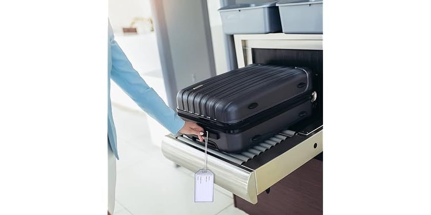 Clear Heavy Duty Luggage Tags (60 Pack)