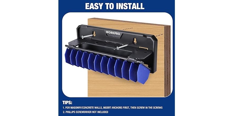 WORKPRO 13.5" Foldable Tool Organizer, Wall Mount