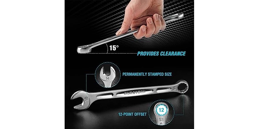DURATECH Combination Wrenches Set, METRIC