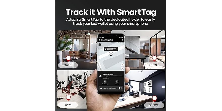 ALPHA PAIR Men's Wallet with Smart Tag