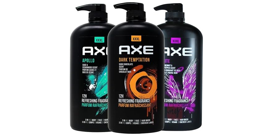 (3pk) Axe Men's Body Wash 33.8oz Variety