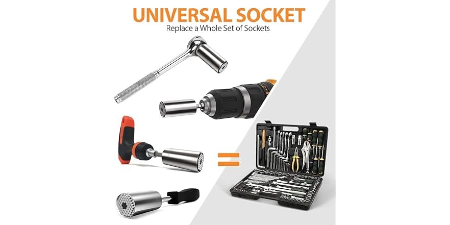 2PK HELEMAN HS-US-2P Universal Socket Tool Set