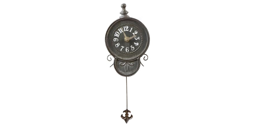 Antique Grey Mini-Pendulum Clock