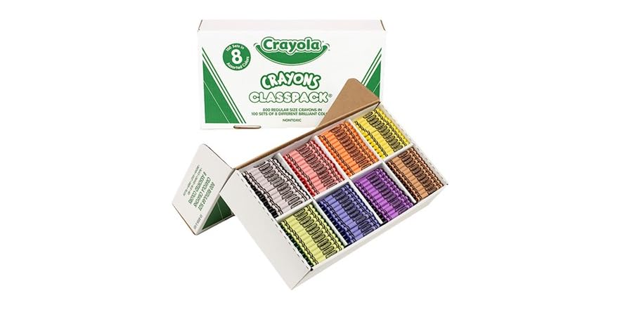 Crayola 800 ct 8-color Crayons Classpack