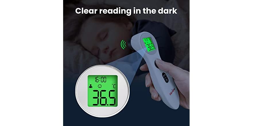 2 Pack - Sejoy Touchless Forehead Thermometer