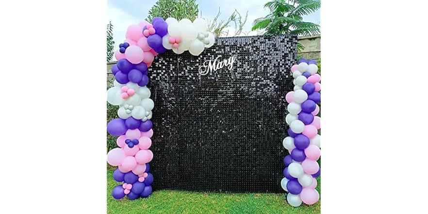 Black Shimmer Wall Backdrop Panel