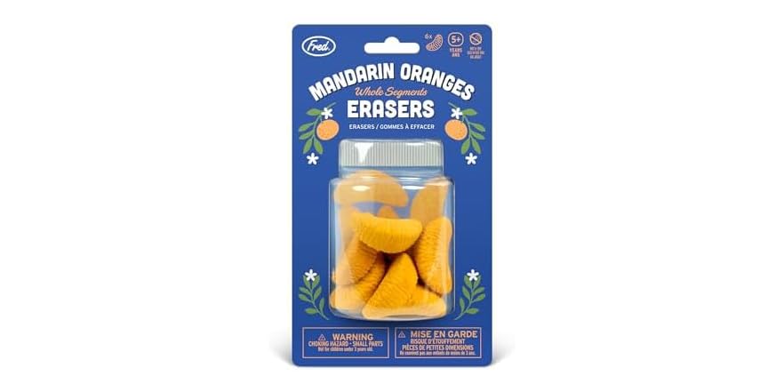 Genuine Fred Mandarin Orange ERASERS