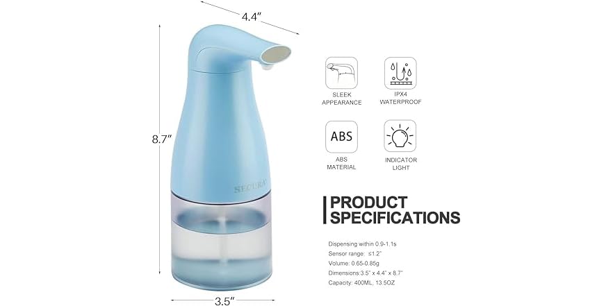 Secura Automatic Soap Dispenser 14oz
