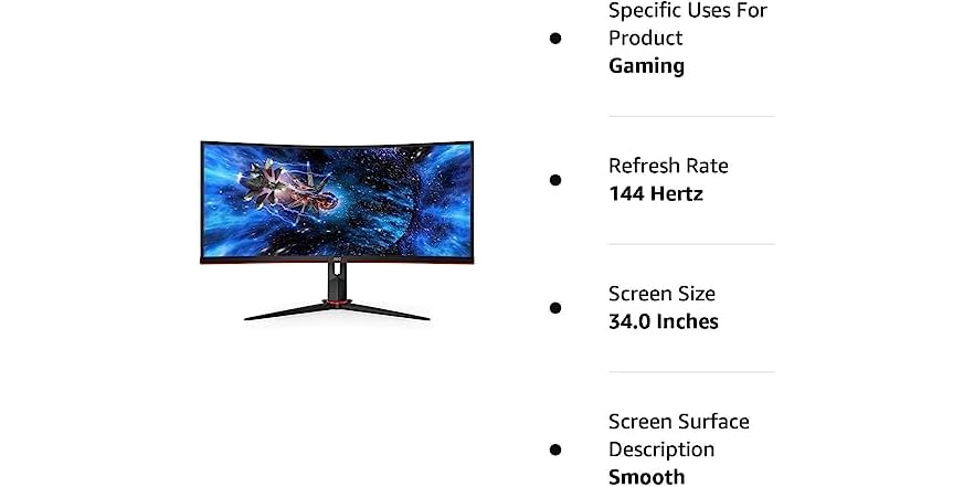 AOC 34" Ultawide Curved Monitor (Open Box)
