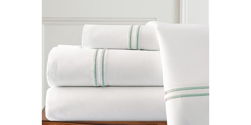 Italian Hotel Collection 1000TC Sheet Set w/ Double Marrow Hem