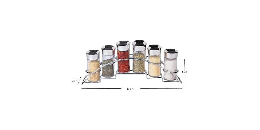 6PC Spice Rack Set Half Moon