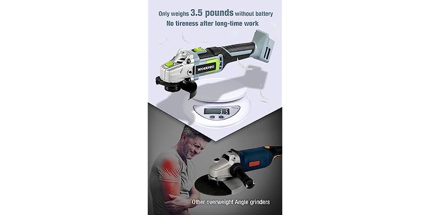 WORKPRO 20V Cordless Angle Grinder Kit