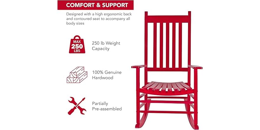 Shine Company Vermont Wooden Rocking Chair