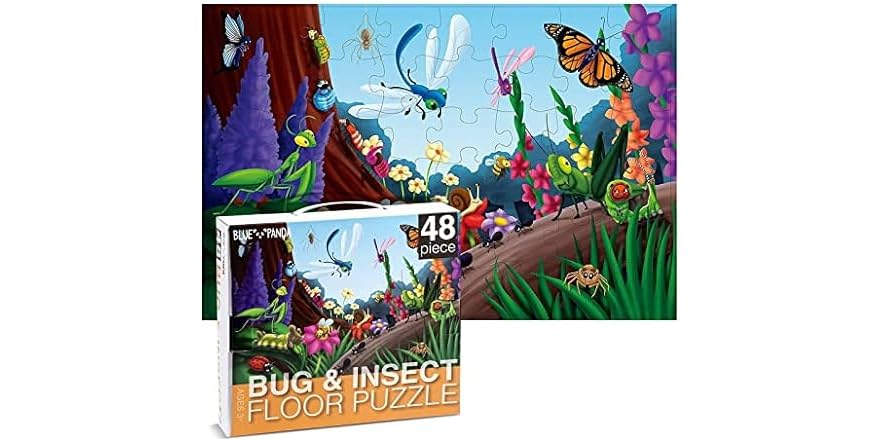 48 Pc Giant Bugs & Insects Jigsaw Puzzle