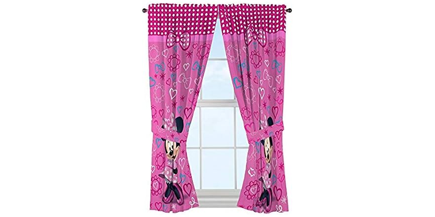 Disney Minnie Mouse Window Panel Curtain