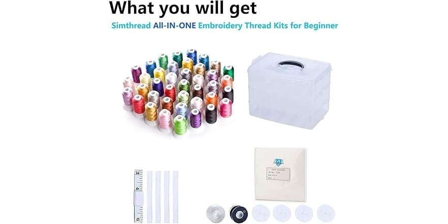 Simthread 63-Color Embroidery Thread Kit