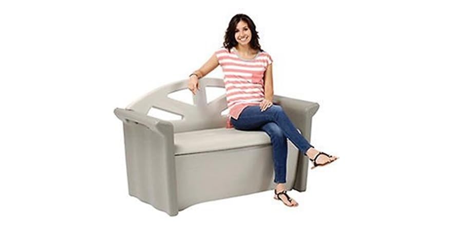 Rubbermaid Resin Storage Deck Box Bench