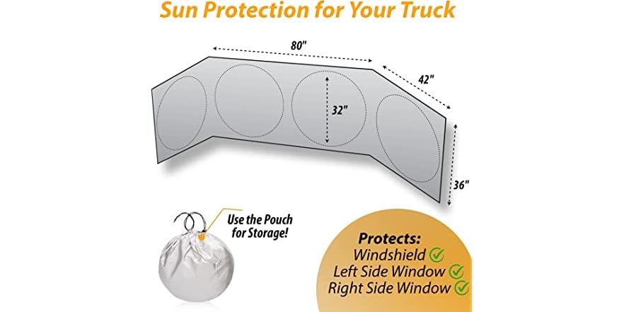 Semi-Truck Sunshade for Windshield