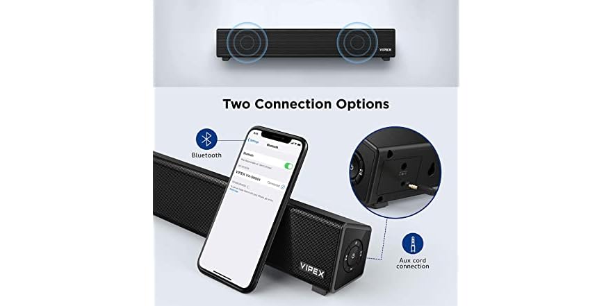 VIPEX 10W Bluetooth Mini Soundbar
