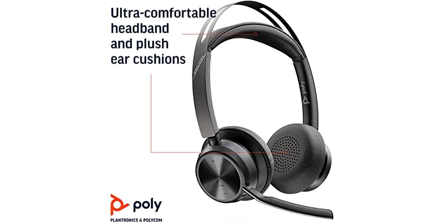 (NEW) Poly Voyager Focus 2 UC Headset with Stand