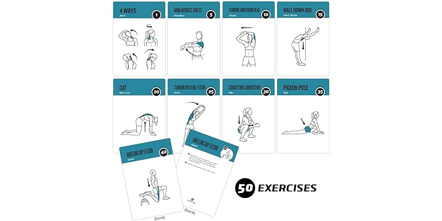 NewMe Fitness Stretching Workout Cards