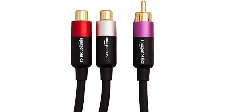 1-Male to 2-Female RCA Y-Adapter