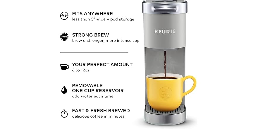 Keurig K-Mini Plus Single Serve K-Cup Pod Coffee Maker, with (Open Box)