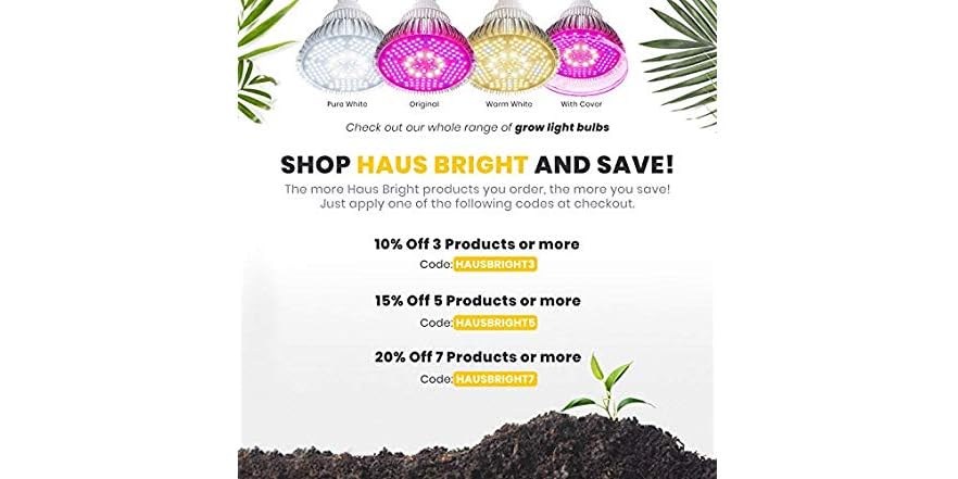 Haus Bright 100W LED Grow Light Bulb