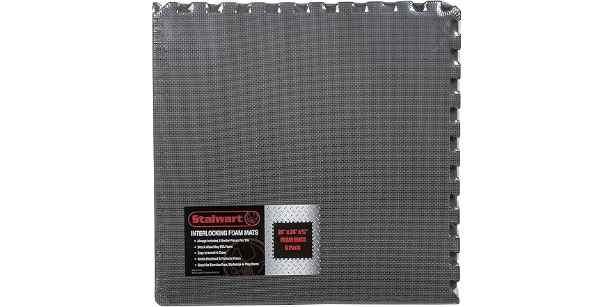 Stalwart EVA Foam Mat Tiles 6-Pack - 24 SQ FT