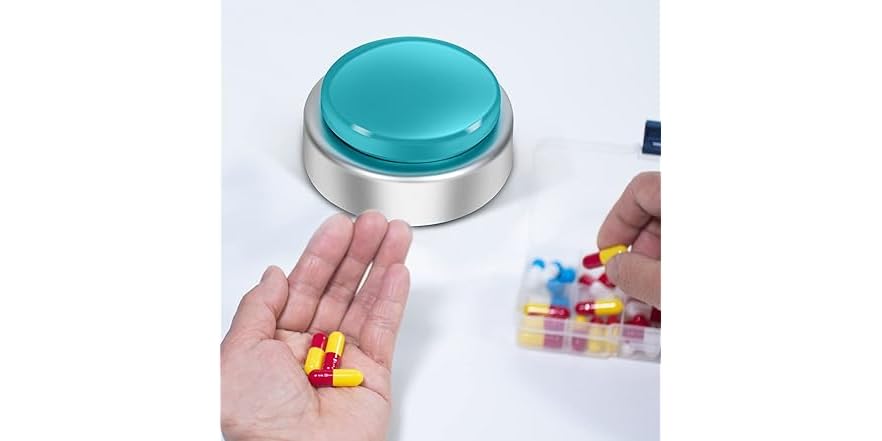 BATVOX Large Talking Button Alarm Clock
