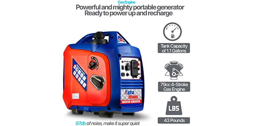 AlphaWorks 2250 Watt Inverter Generator