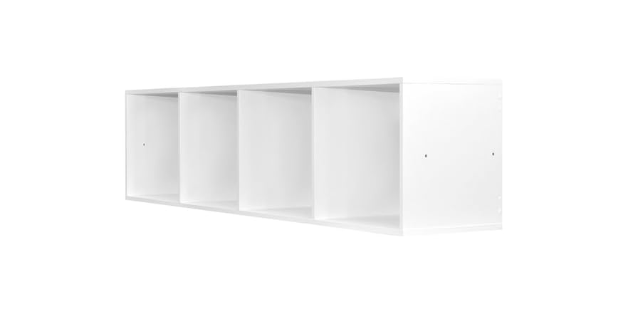Horizontal 4 Cube Storage White