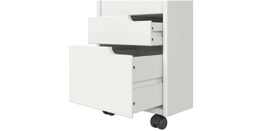 4+1 Narrow or Extra Wide White Roll Cart