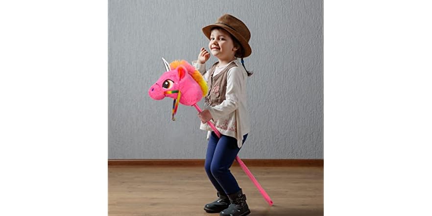 Linzy Plush 36'' Unicorn Riding Stick