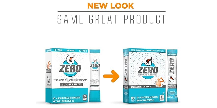 Gatorade G Zero Powder Packets Glacier Freeze