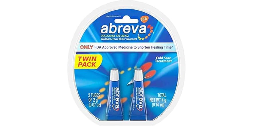 (2pk) Abreva 10% Docosanol Cold Sore Treatment