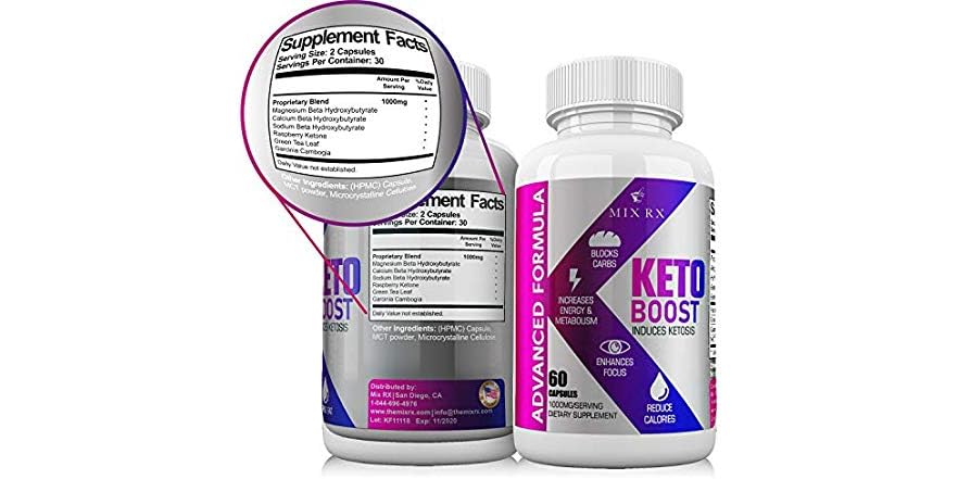 Mix Rx Keto Pills with Carb Supplement 2 Pack