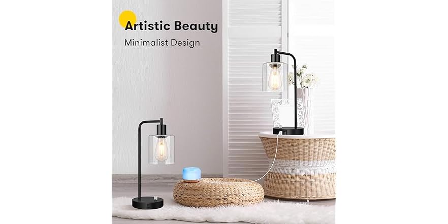 BesLowe Rotary Switch Table Lamps