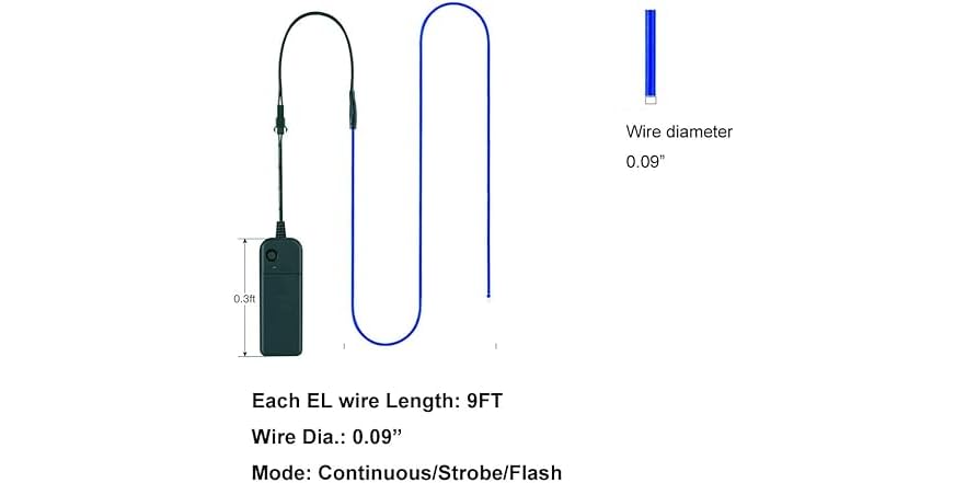 5 Pack Neon Light Wire