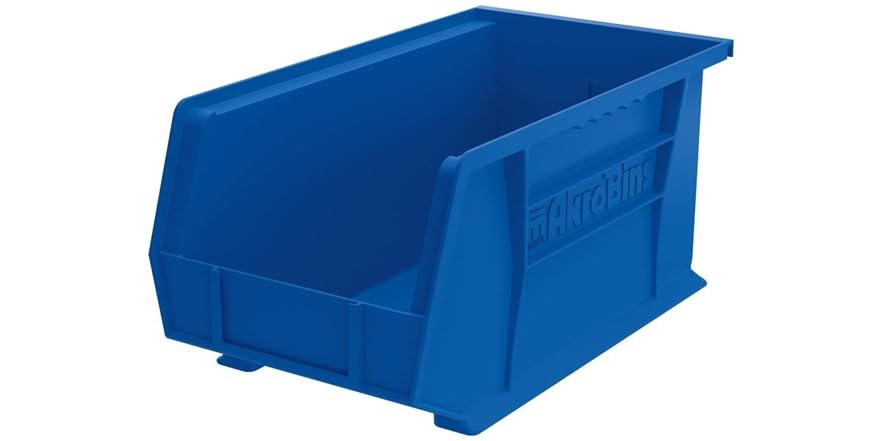 AKRO-MILS Logistics Storage Bin 14x8x7in Blue 12pk