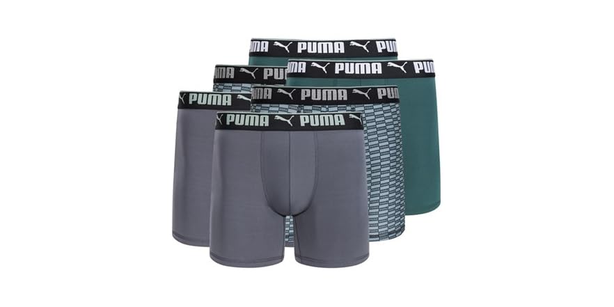 PUMA Mens 6 Pk Sport Boxer Briefs