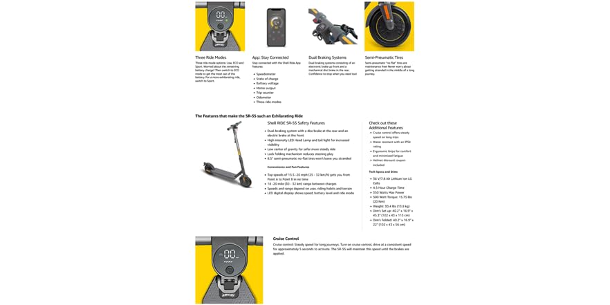 Shell RIDE SR-5S Electric Scooter