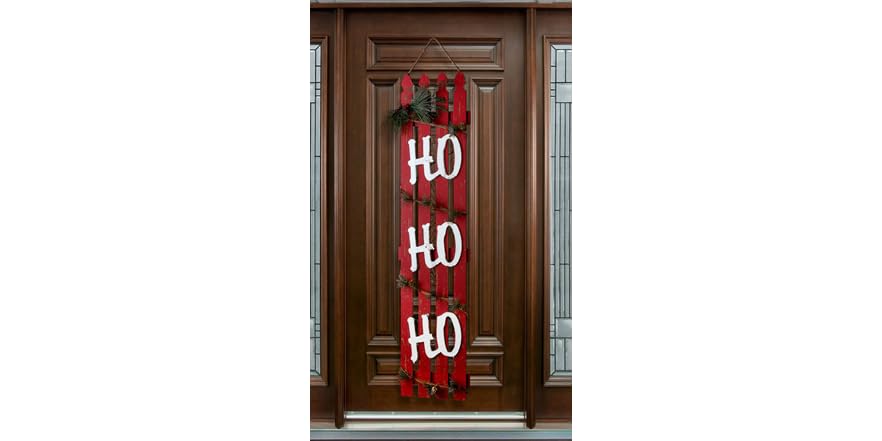 47" HO HO HO Wall Decor